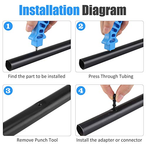 1/4 inch Blank Distribution Tubing Installation tool,Irrigation Fittings Installation tool, for Easier 1/4" Inch Fitting & Emitter Insertion