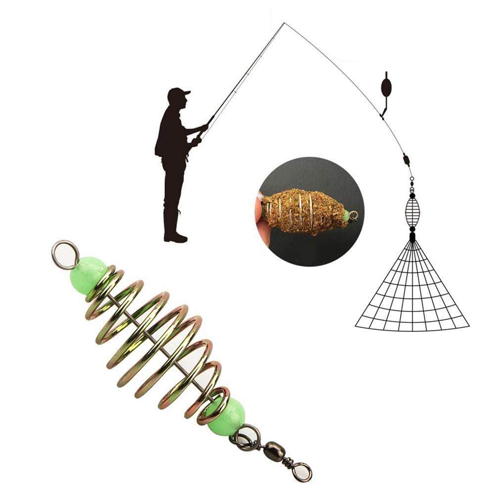 10Pcs/Set Fishing Bait Spring Lure Inline Hanging Tackle Tools Fishing Feeder Steel V7D9 Accessories Fishing