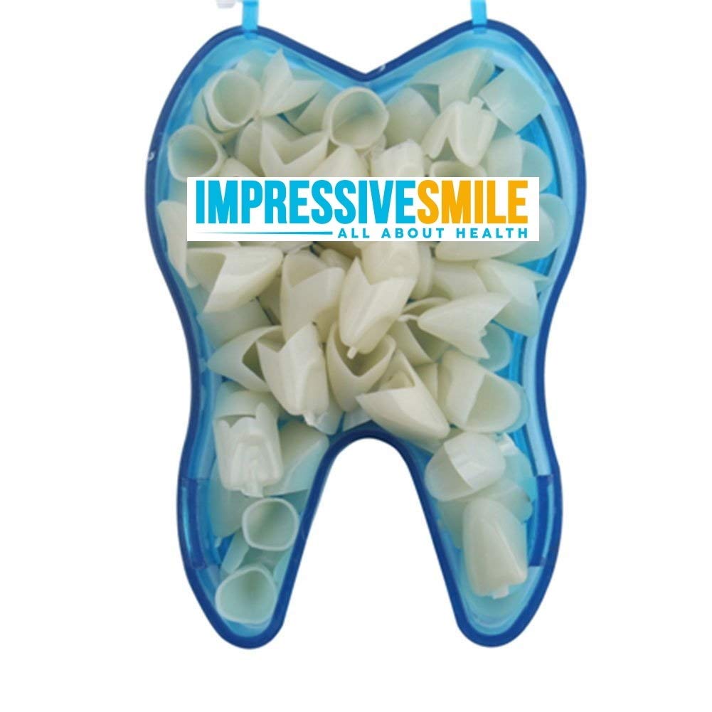 50 PCS Mixed Dental Temporary Crown Kit Anterior Front Bundle with Thermal Fitting Beads Pack-3, Fix Missing and Broken Teeth