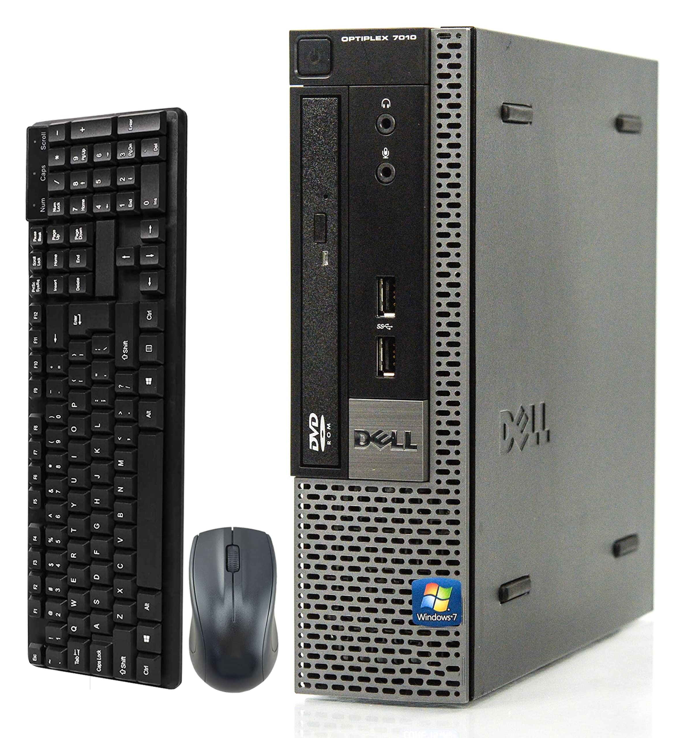 Dell OptiPlex 7010 USFF Computer Desktop PC, Intel i5 3.2GHz, 8GB Ram, 240GB SSD Drive, WiFi & Bluetooth, Wireless Keyboard and Mouse, Windows 10 Pro (Renewed)