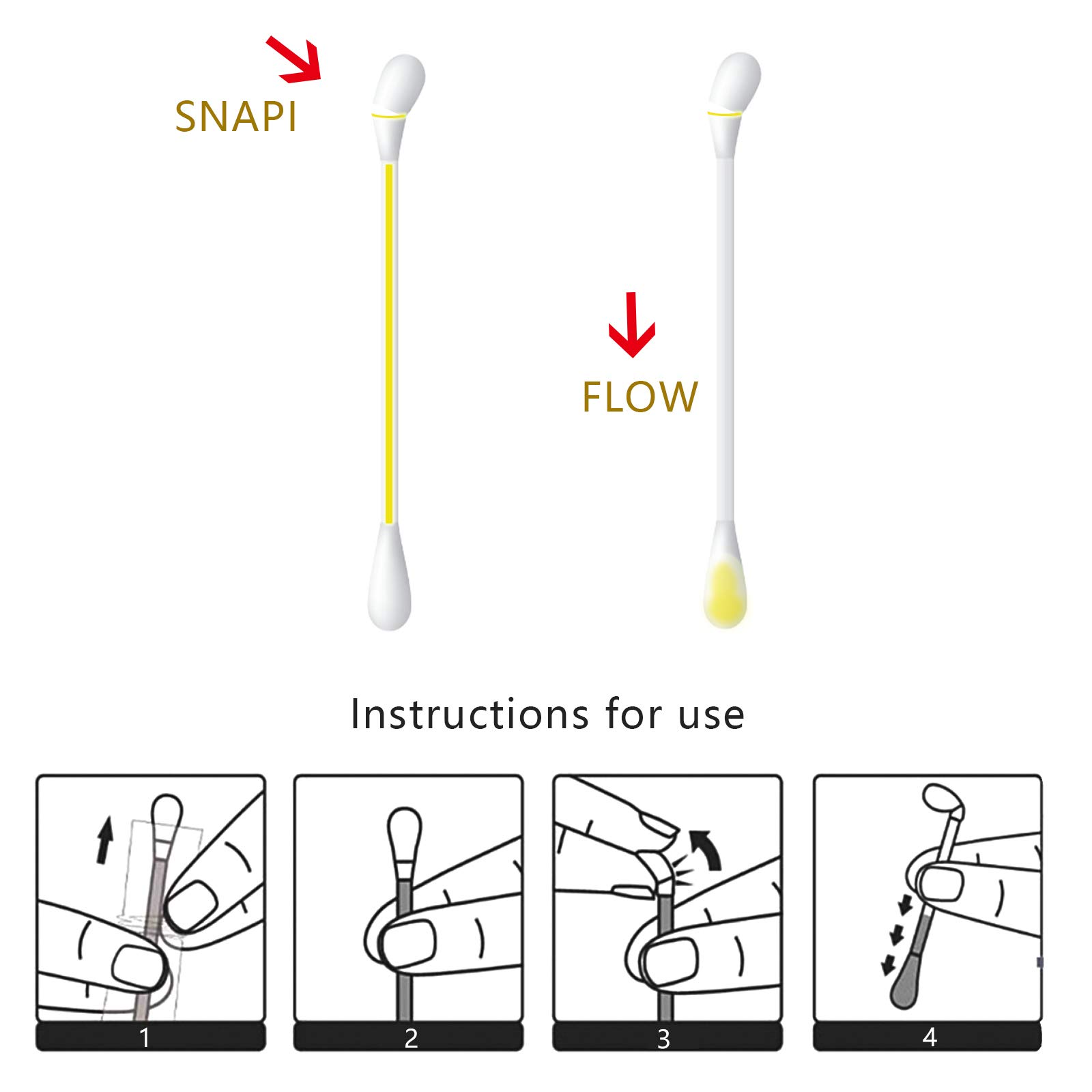 100Pcs Lips Oil Cotton Swabs Disposable Oil Q-tip Applicators for Protect Lip Gum Anti-Dry Moisture Use Before Teeth Whitening