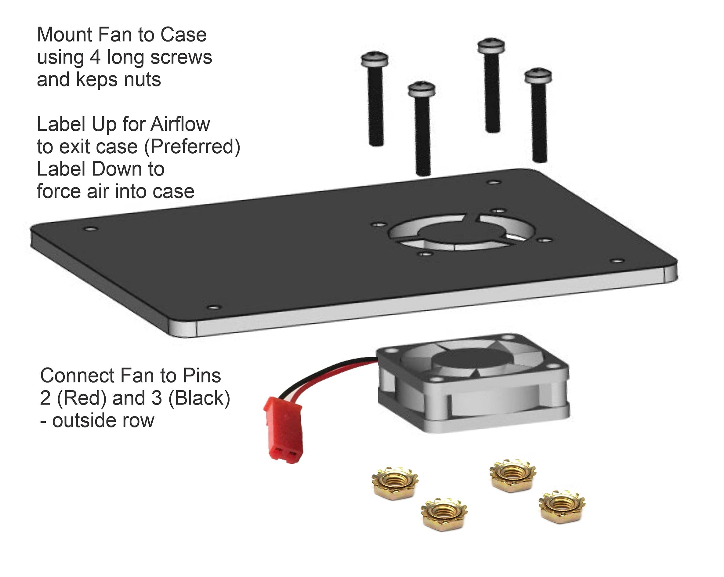 ASG Laser VESA Mount Case for Raspberry Pi 4, 3 & 2 with Fan