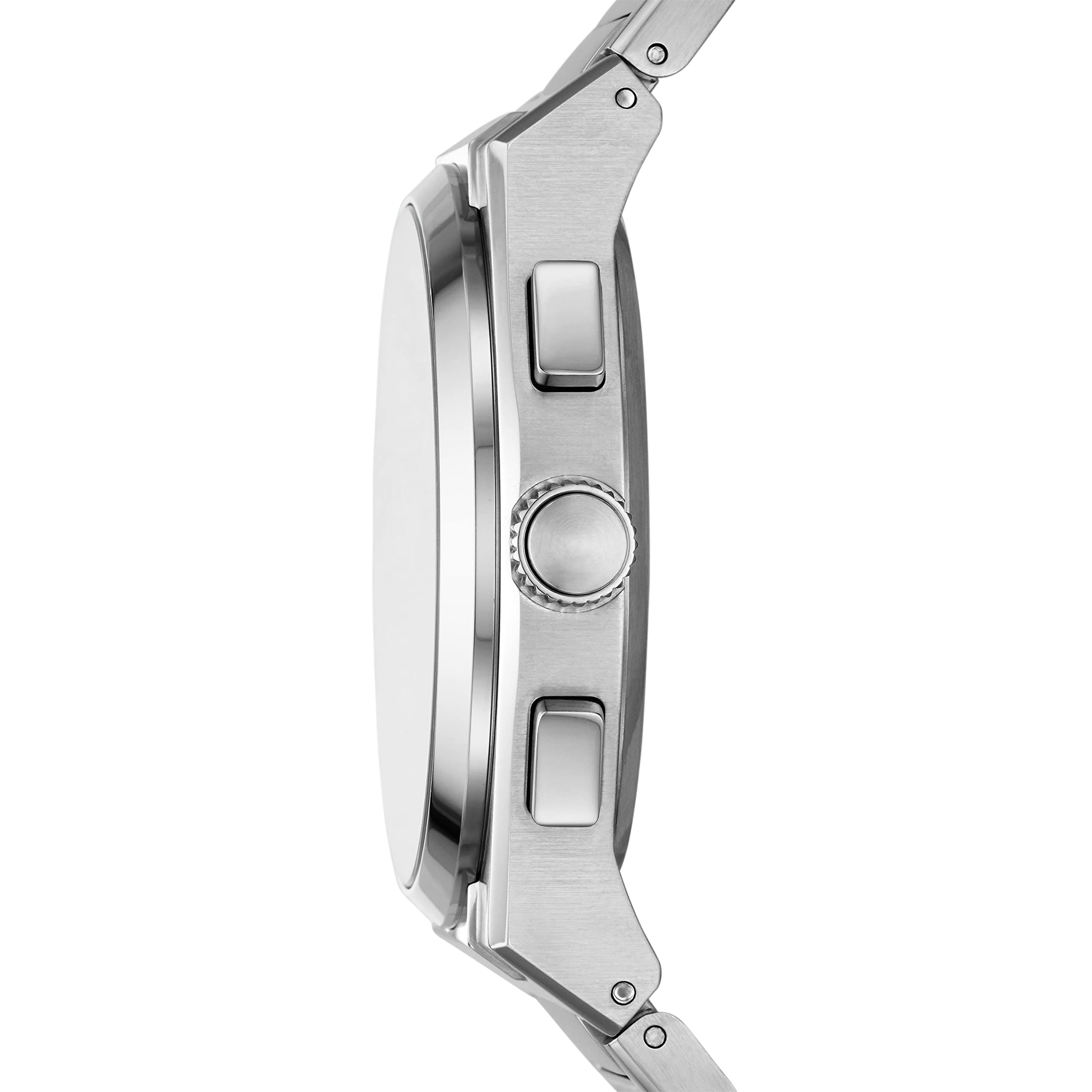 Fossil Men's 42mm Everett Stainless Steel Hybrid HR Smart Watch, Color: Silver (Model: FTW7053)
