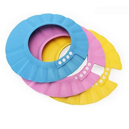 3PCS Baby Shower Cap for Washing Hair, Kids Bathing Hat Protect Baby’s Eye and Ear, Shampoo Shield Visor Guard for Toddler Infant Child 789987