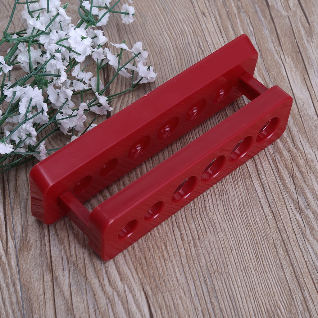 Plastic Test Tube Rack,1pc Test Tube Holder 6 Holes Laboratory Test Tube Rack Holder Red Stand Burette Stand Shelf for Test Tubes