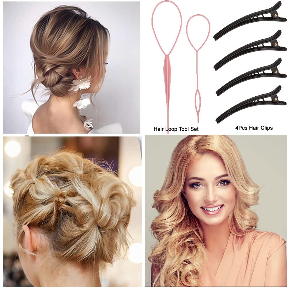 10-Piece Hair Styling Set - Teasing Brush, Triple Comb, Rat Tail, Edge Brush, Braid Tool, Loop Clips for Women, Girls, Kids, and Stylists