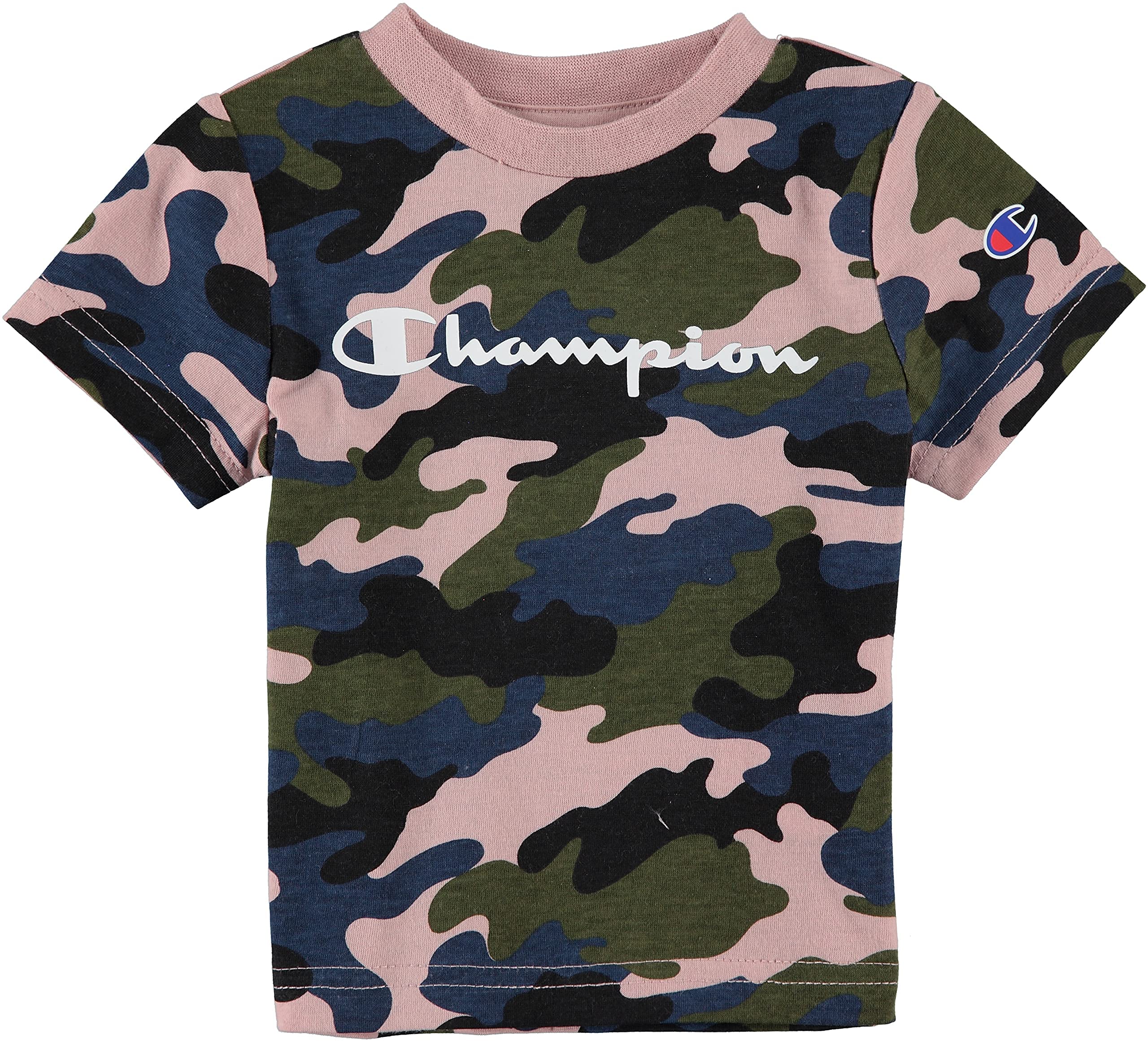 Champion Sets Baby Boy Newborn Two Tees and Fleece Pant 3 Piece Set Baby Clothes (Desert Camo SS/Natural SS/Cargo Olive Fleece, 0-3 Months, 3_months)