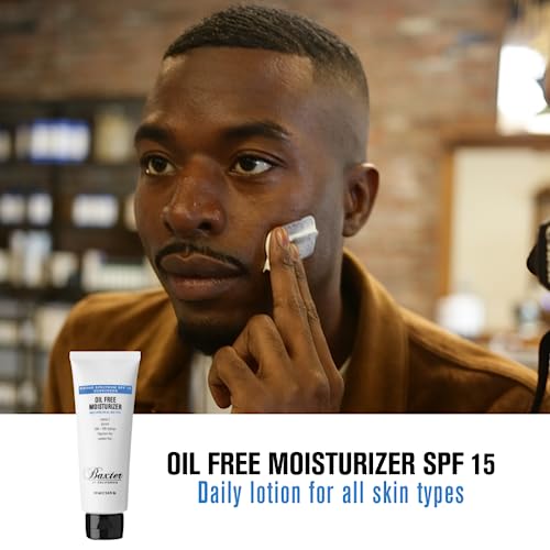 Baxter of California Oil Free Face Moisturizer with SPF15 for Men | UVA, UVB Defense | Fragrance-Free | All Skin Types | 3.4 OZ