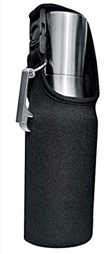 AUGood Beer Bottle Cooler: Stainless Steel Double Wall Bottle Insulator with Cover/Includes Bottle Opener and fit's long neck and standard neck 12oz bottles