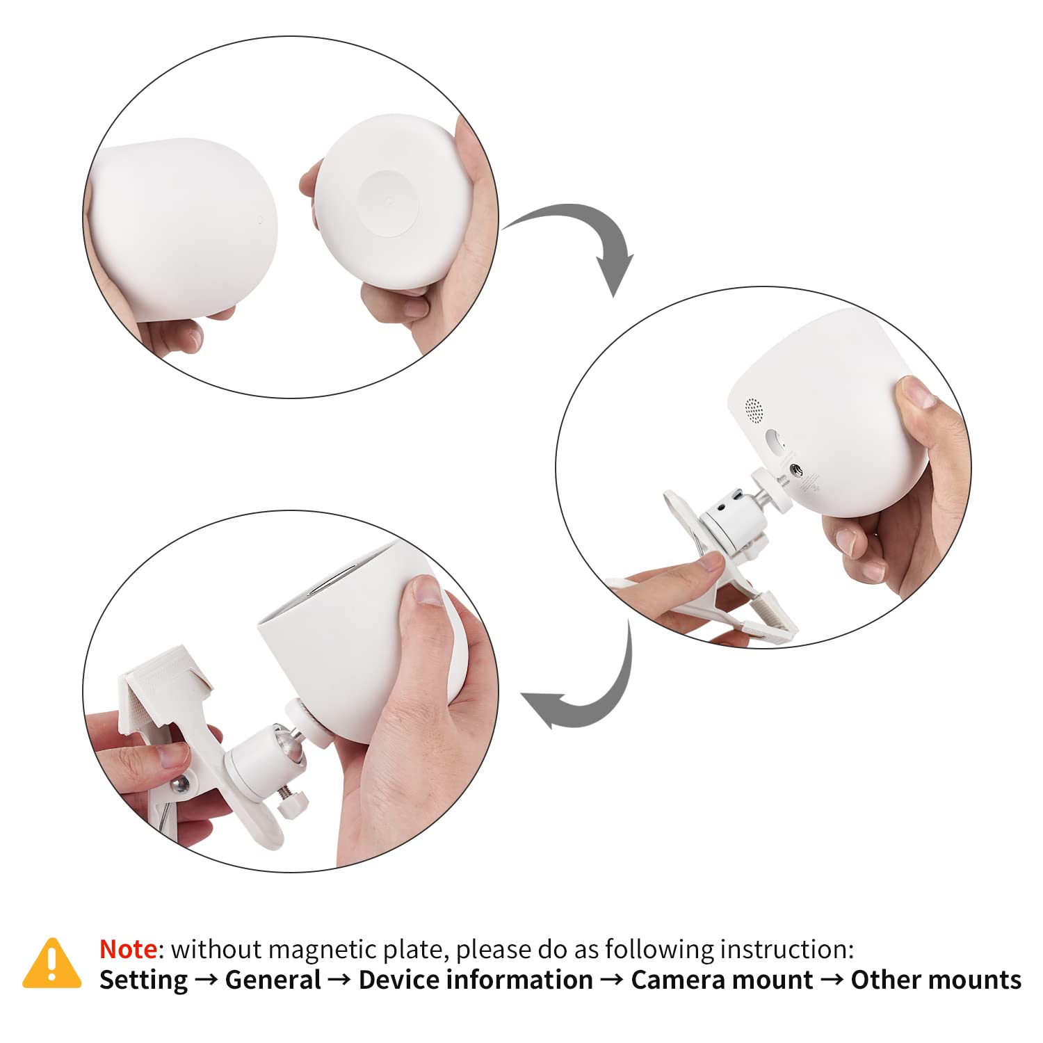 2 Pack Flexible Clamp Mount for Google Nest Cam (Battery), Metal Clip Holder to Attach Your Nest Camera Wherever You Like with No Tools