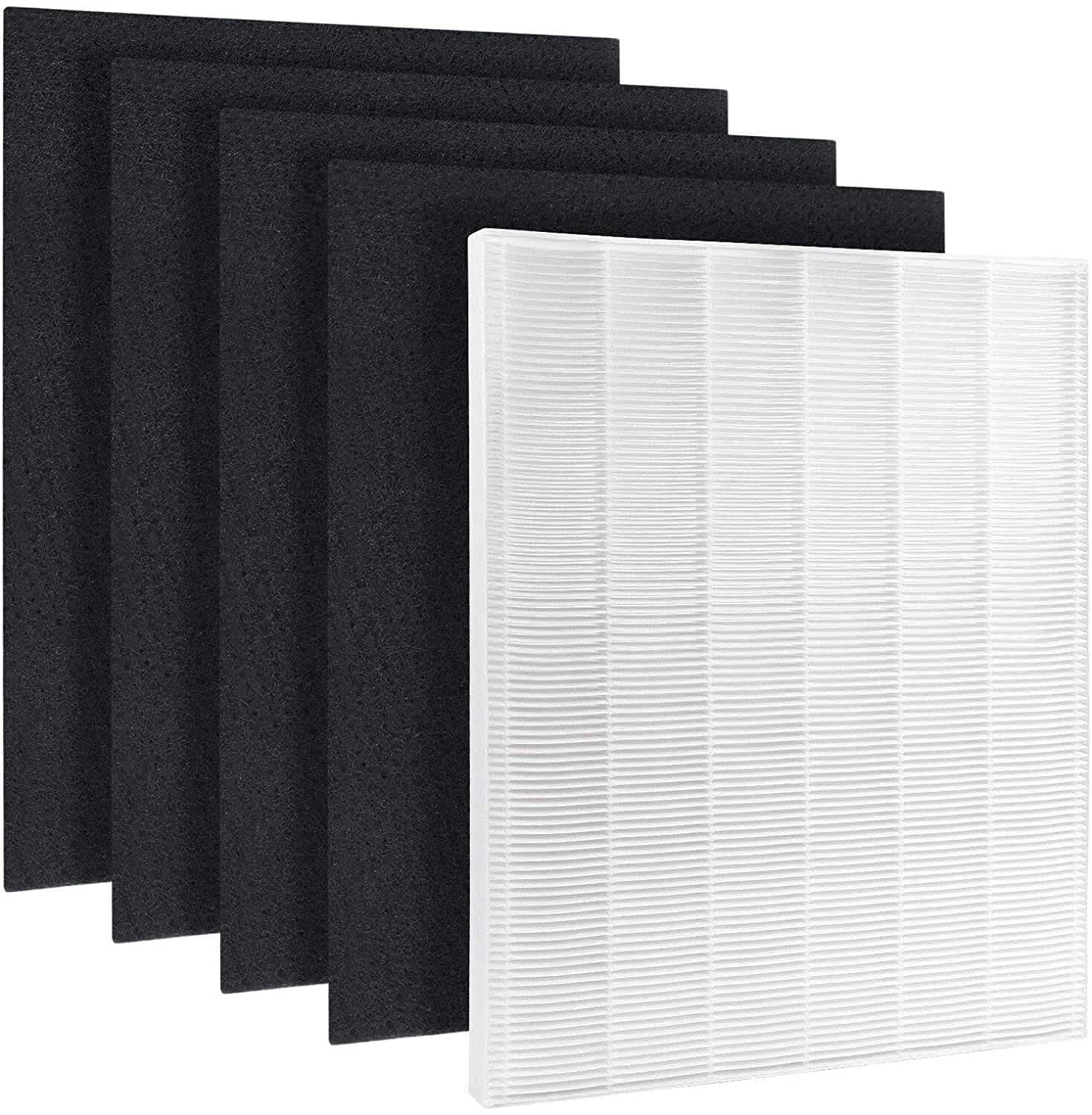 115115 Size 21 Filter A Compatible with Winix PlasmaWave Air Purifier C535, 5300, 5300-2, 6300, 6300-2, AM90, P300, True HEPA Filter with 4 Activated Carbon Filters