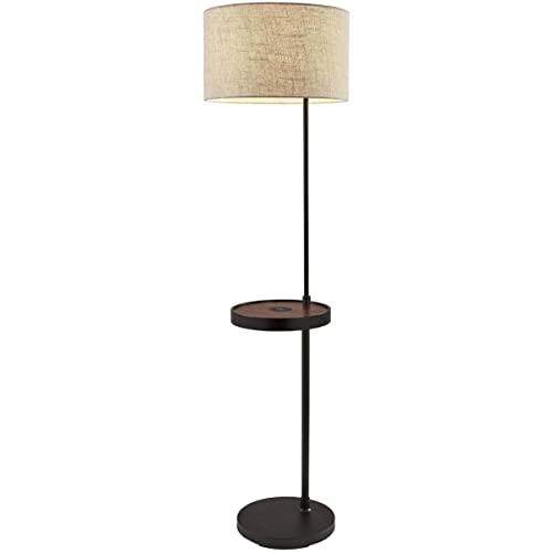 Adesso Oliver Wireless Charging Shelf Floor Lamp