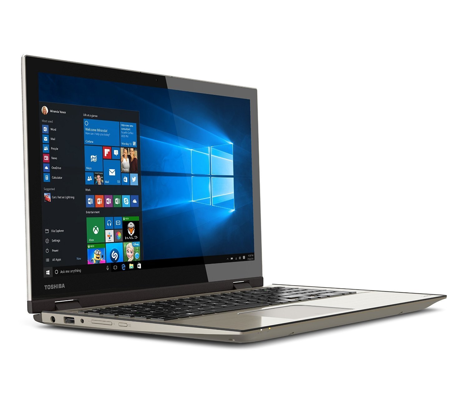 2016 Generation Toshiba Satellite Fusion 15.6" 2-in-1 Convertible Full HD IPS Touchscreen Laptop, Intel Core i7-6500U, 8GB RAM, 256GB SSD, HDMI, Backlit Keyboard, Webcam, Windows 10