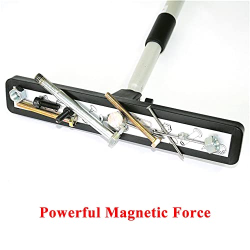 12-inch Heavy Duty Telescoping Magnetic Sweeper Pickup tool- Screws Parts Finder Strong Magnet Sweeper/43" Super Strength Extendable Magnetic Metal Pick-up and Nail Magnet, 16Lbs Pull