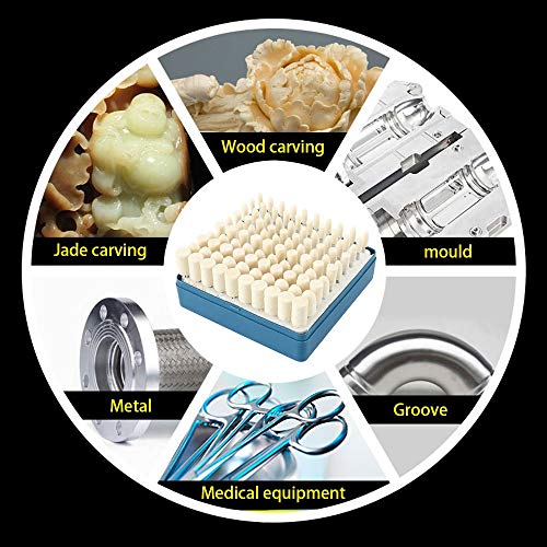 100Pcs Felt Polishing Wheels Wool Polishing Buffing Pads, Mandrel Mounted Grinding Bits,Polishing Grinding Head Wheel Tool Kit For Dremel Rotary Tool - 1/8 Inch Shank