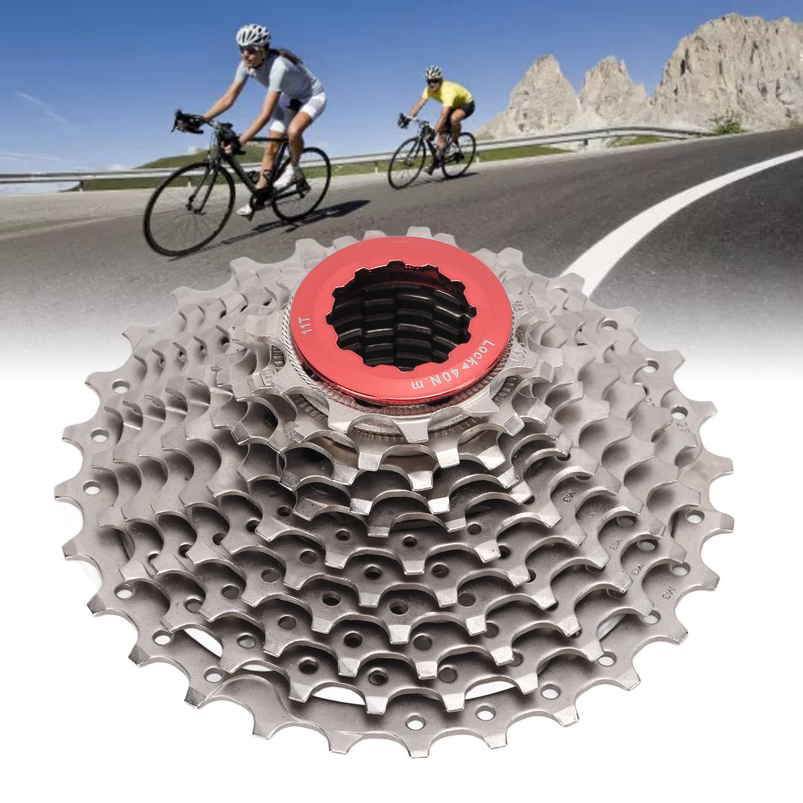 11 Speed Bike Cassette, Multi Layer Electroplating 11 Speed 11β28T Bike Cassette Steel Smoother Shifting for Road Bike