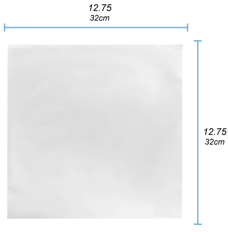 100 Outer Sleeves For Vinyl Record 12.75 x 12.75 Crystal Clear 3 Mil Thick - Single & Double LP Album Covers (100pack)