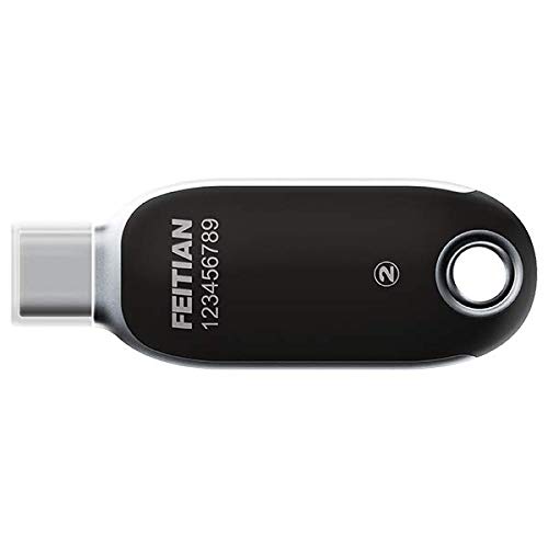 FEITIAN BioPass K26 USB-C Security Key – Fingerprint Sensor, FIDO2 & U2F Certified -NFC – Biometric Two-Factor Authenticator for Windows, Mac, Android – Prevent Account Takeovers & Secure Logins