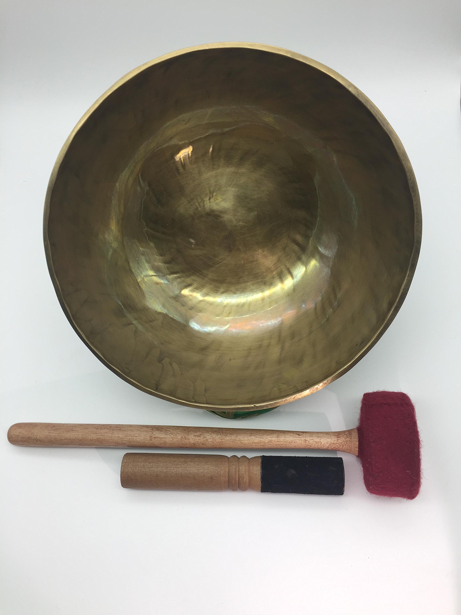 10" handmade Himalayan singing bowl, hand beaten by Nepali artisans to make magical tones by Shambhala Arts & Handcrafts