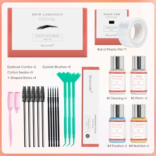 Eyebrow Lamination Kit - Buqikma Professional Brow Lift Kit Eyebrows Lift Styling Kit Suitable for DIY and Salon (with plastic film (new))