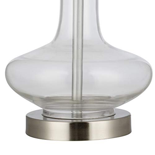 Amazon Brand β Stone & Beam Contemporary Glass Table Lamp with Narrow-Necked Body, LED Bulb Included, 20.25"H, Clear