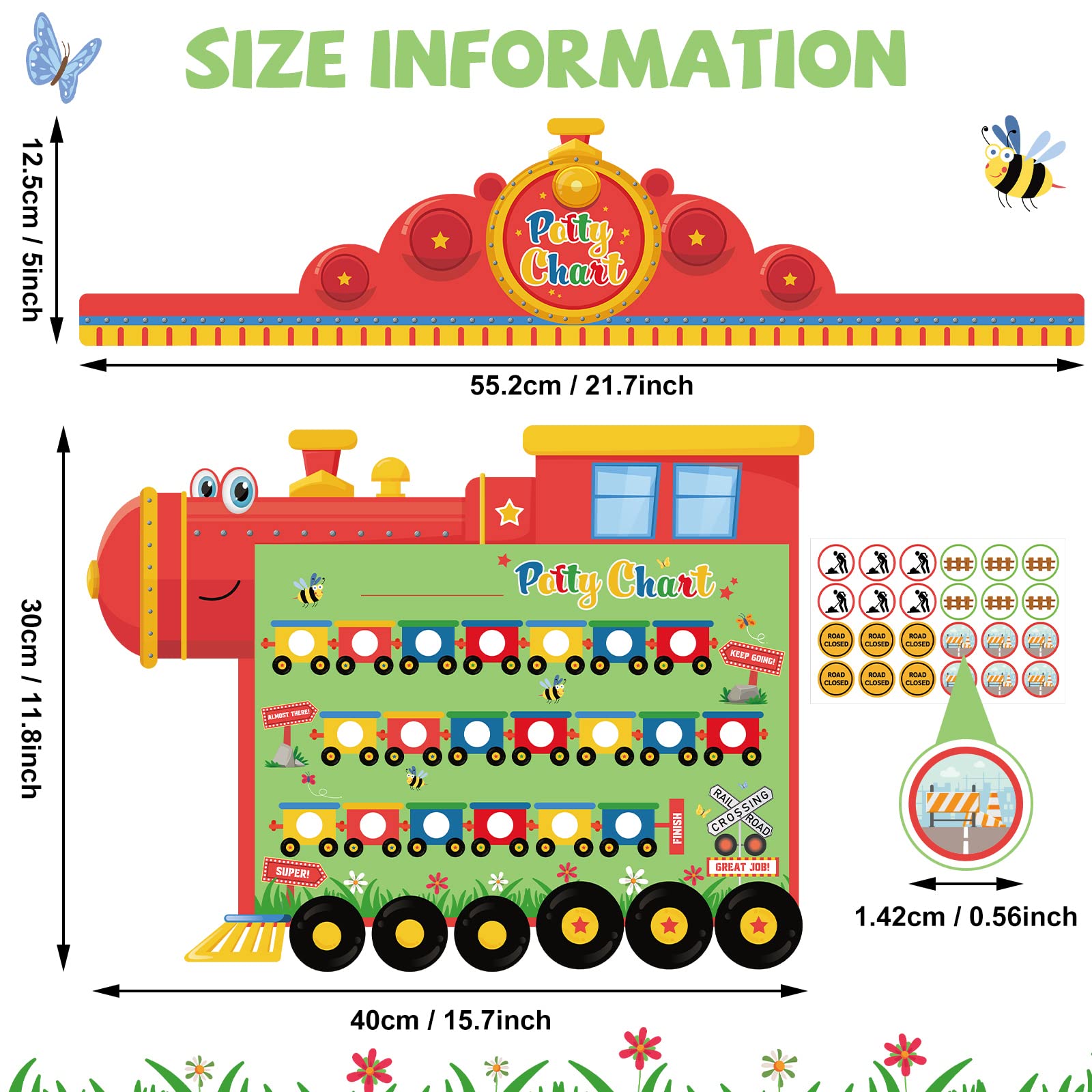 10 Sheets Potty Training Chart for Toddlers Boys Girls Training Potty Chart With 240 Sticker,1 Crown Railroad Theme Potty Training Chart Motivational Potty Training Sticker Chart for Kids Potty Reward