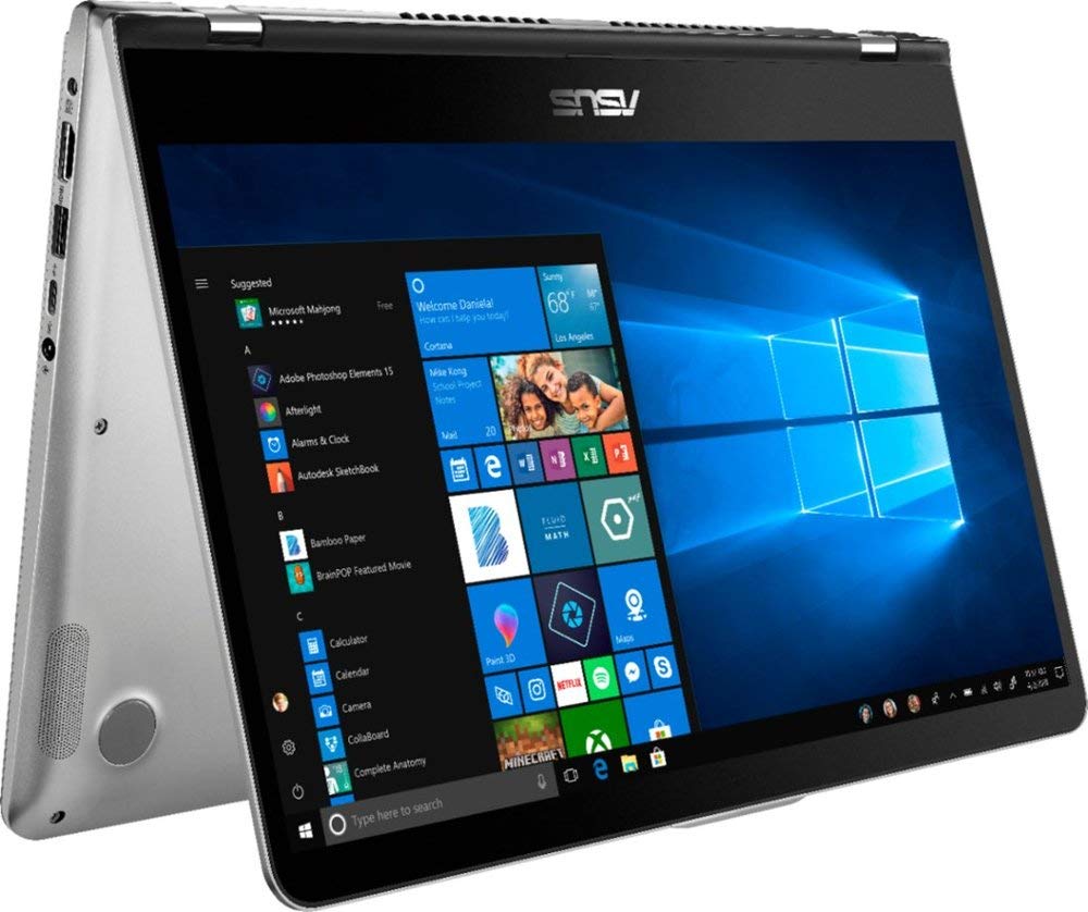 2019 ASUS - 2-in-1 14" Full HD Touch-Screen Laptop - 8th Gen Intel Core i5-8250U - 8GB Memory - 128GB Solid State Drive - Windows 10 - Light Gray