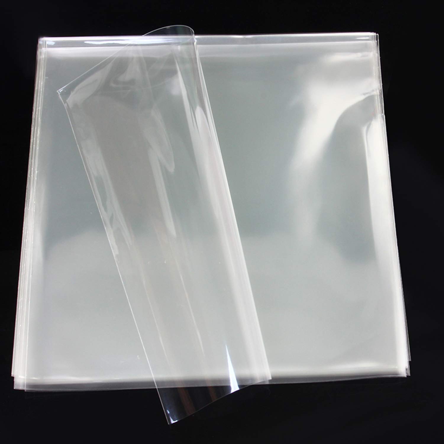 100x Vinyl Record Outer Sleeves, 12" LP - Crystal Clear, Not Cloudy, No Wrinkles