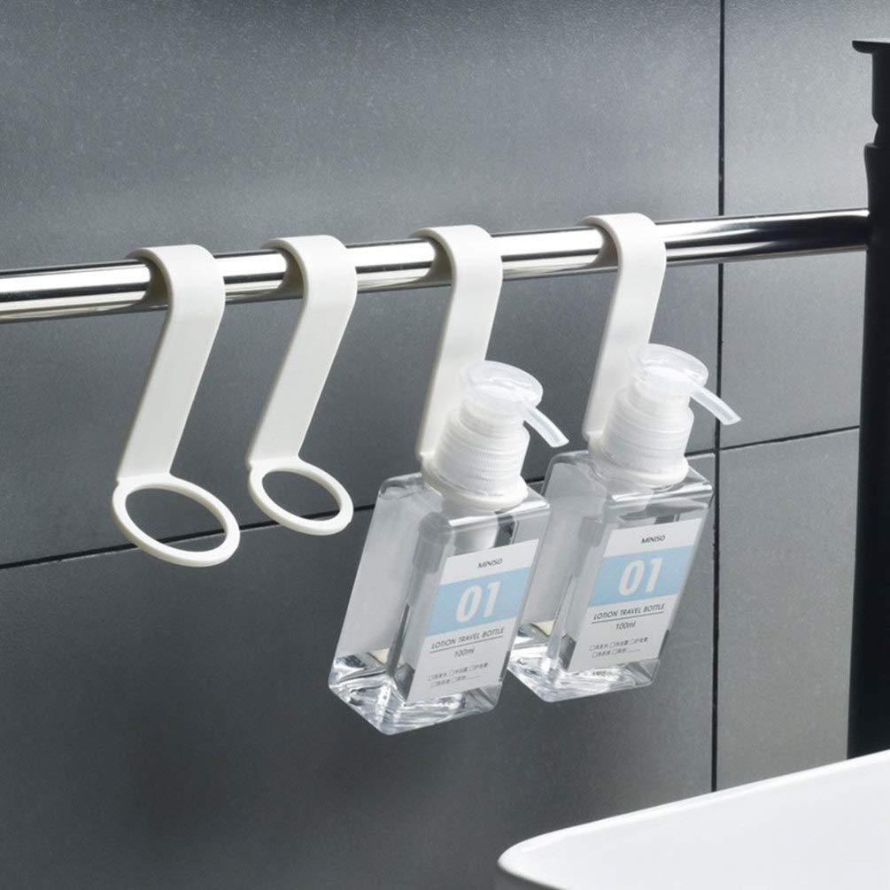 16pcs Shampoo Holder Hooks Bathroom Bottle Holder Shower Gel Bottle Rack Hangers Liquid Soap Shower Holders for Bathroom