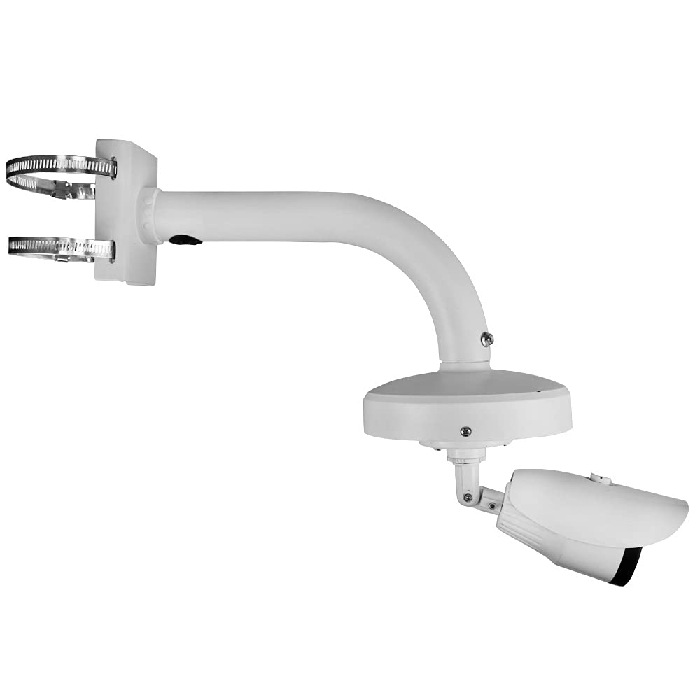compcctv Dome Camera Universal Heavy-Duty Outdoor Security Camera Pole Mount Bracket Universal Security Camera CCTV Security Camera Mount Bracket (1 Pack)(30mm-200mm)