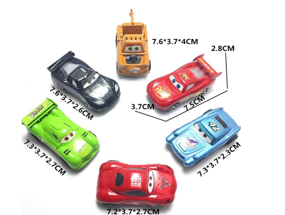 12 Pcs Mini Pull Back Racers Cars, Miniature Car Figurine Toys, Cake Toppers, Cupcake Decorations