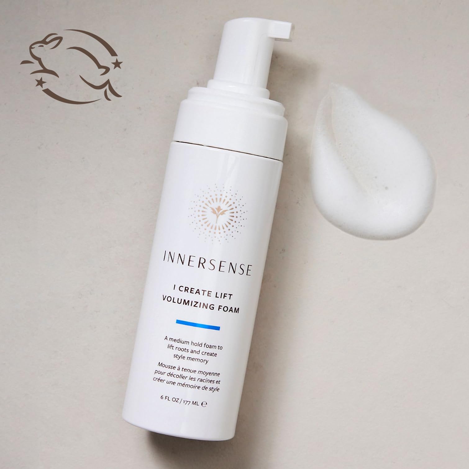 INNERSENSE Organic Beauty - Natural I Create Lift Volumizing Foam | Non-Toxic, Cruelty-Free, Clean Haircare (2.37 fl oz | 70 ml)