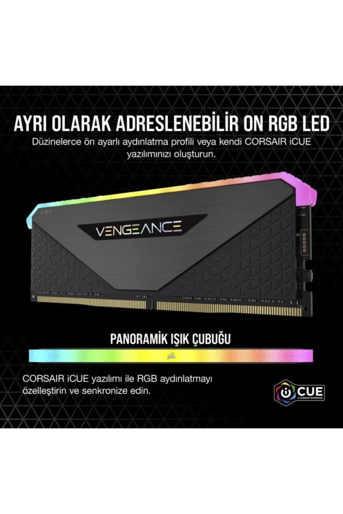CORSAIR VENGEANCE RGB RT 16GB (2x8GB) DDR4 3200 (PC4-25600) C16 1.35V Desktop Memory