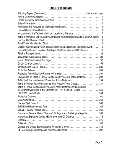 2020 Emergency Response Guidebook (ERG) - English - 5.5 inch x 7.5 inch (Standard Size),Spiral Bound - J.J.Keller and Associates - Helps Satisfy 49 CFR 172.602 DOT Requirement