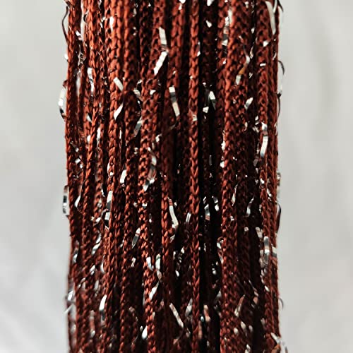 2 Pcs Door String Curtain Doorway Beads Curtains,Hanging Room Divider Beaded Decor Hippie Glitter Fringe Panel Closet Window Wall Backdrop Doors Sequin Sheer Boho Doors Tassel (2, Coffee, 39×79in)