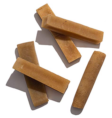 Jack&Pup Himalayan Dog Chew - Large Yak Chews for Dogs (5 Pack) Premium Long Lasting Yak Cheese Dog Treats - Natural Dog Chew Sticks; Excellent Rawhide Alternative (1lb Bag)