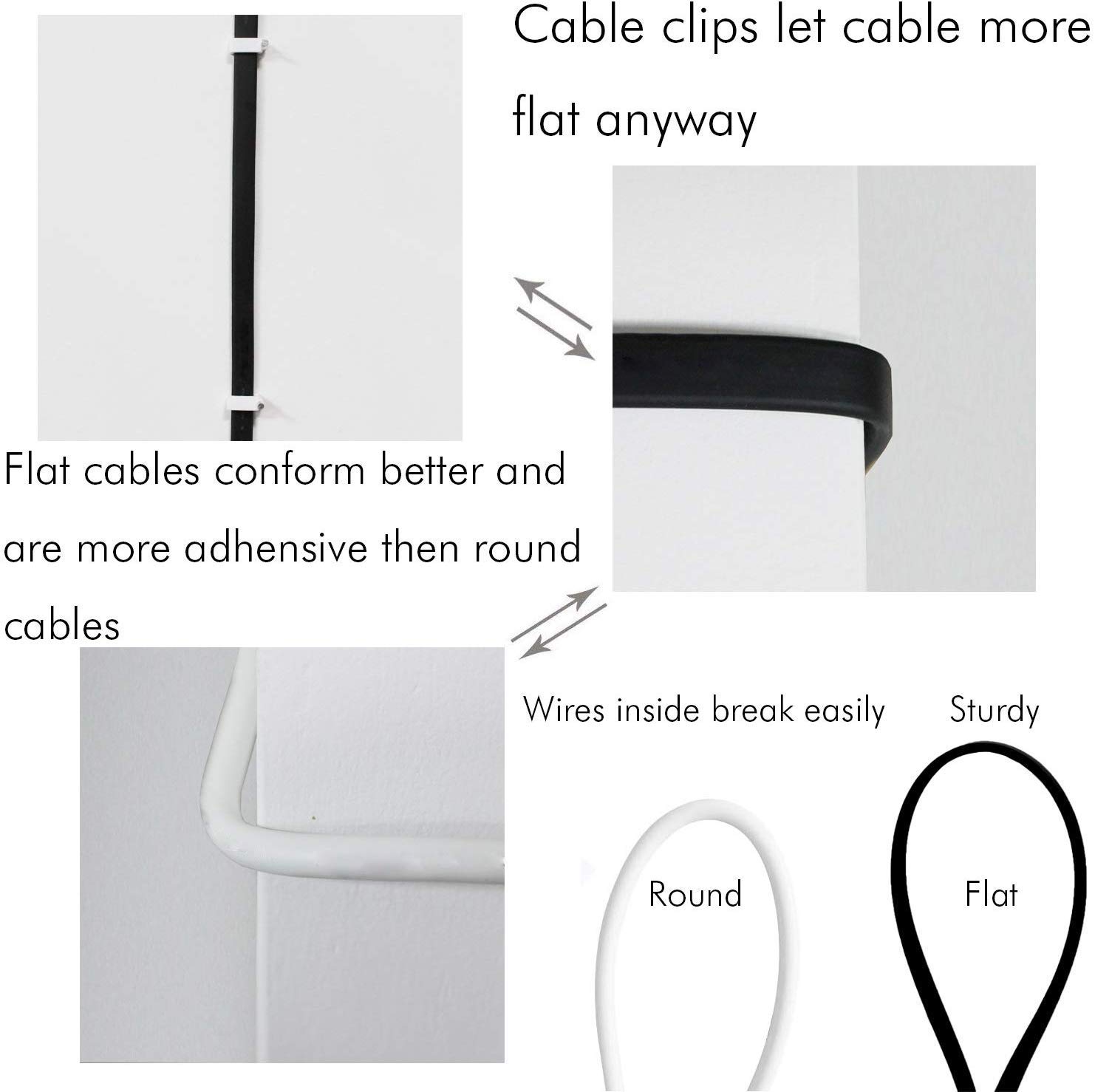 Moyeel 2- Pack 40FT Flat Power Extension Cable Compatible with Wyze Cam/Wyze Cam Pan,Yi Camera,NestCam Indoor,Blink XT Camera,USB to Micro USB Charging Cord for Home Security Camera