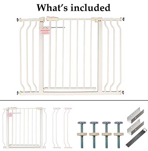 BalanceFrom Easy Walk-Thru Safety Gate for Doorways and Stairways with Auto-Close/Hold-Open Features, Multiple Sizes