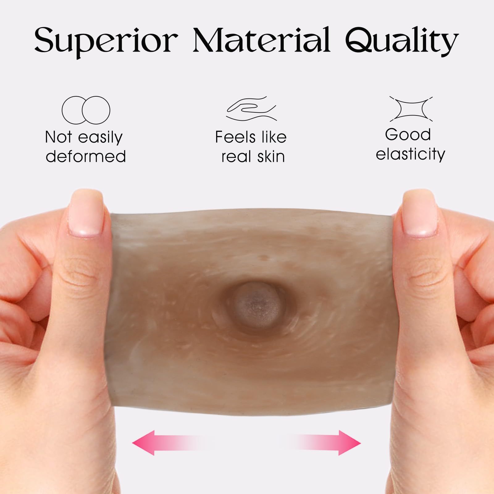 Vollence Adhesive Silicone Nipples Reusable Attachable Nipple for Breast Forms
