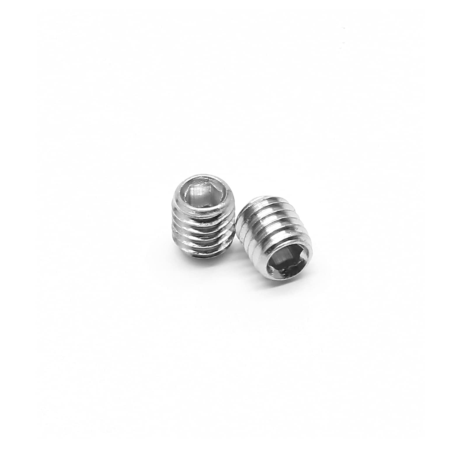 Eilumduo 50PCS M5 x 6mm Socket Set Grub Screws Stainless Steel Cup Point Screws Hex Allen Head Socket Set Screws
