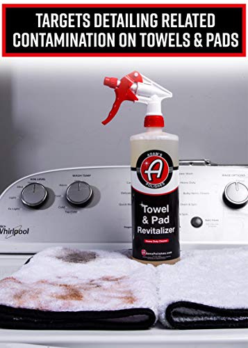 Adam's Microfiber Towel & Pad Cleaner - Keep Your Detailing Cloths, Applicators, & Pads Bright and Soft to Ensure a Scratch Free Surface - Tough on Grime, Gentle on Microfiber & Pads (Gallon)