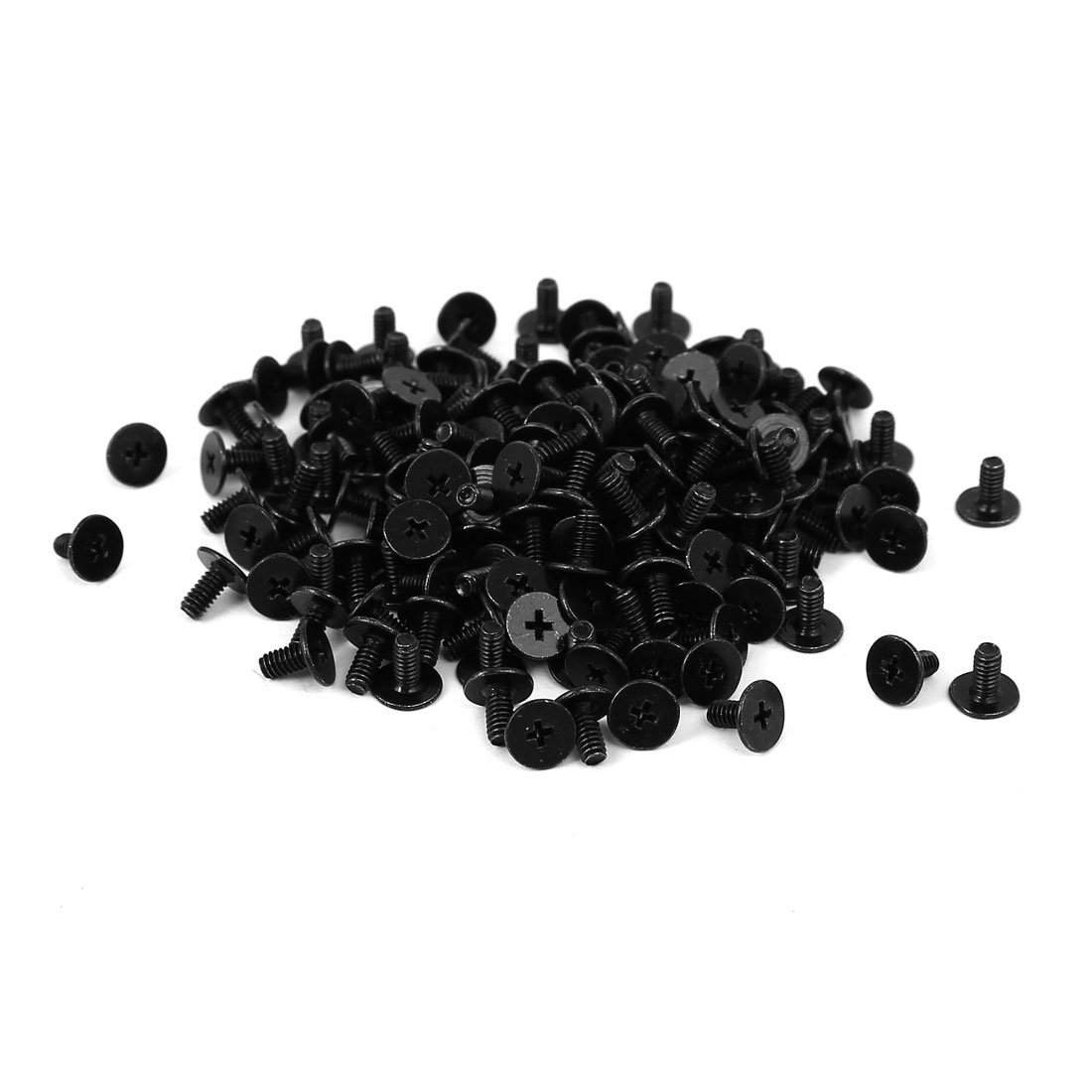 Aexit CM2x4mm Black Cleaning & Repair Zinc Plated Flat Head Phillips Laptop Computer PC Computer Screws Screw 200pcs