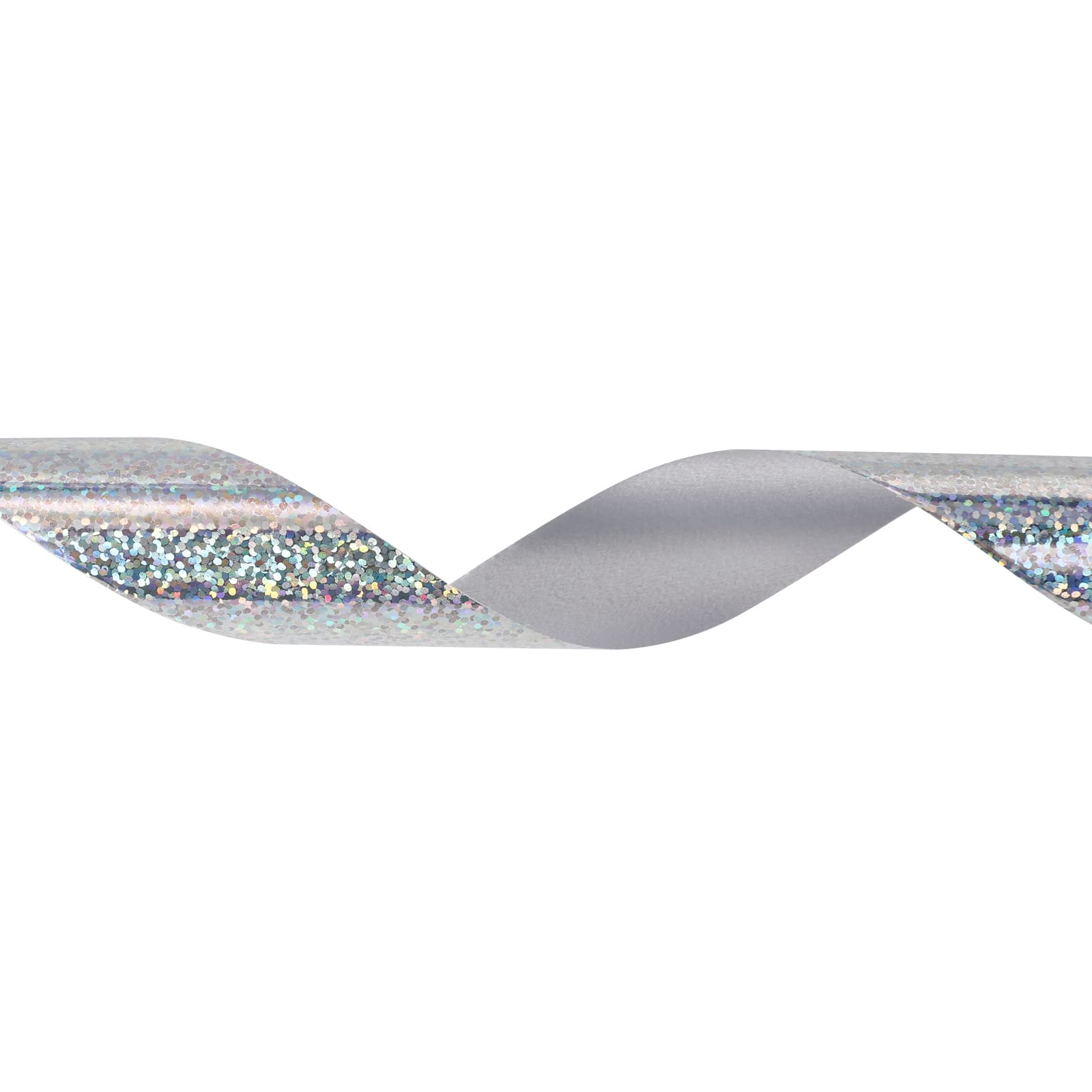 1inch x 100yards Waterproof Ribbon,Silver Curling Ribbon for Gifts Package Wrapping,Bows, Crafting, Wedding.