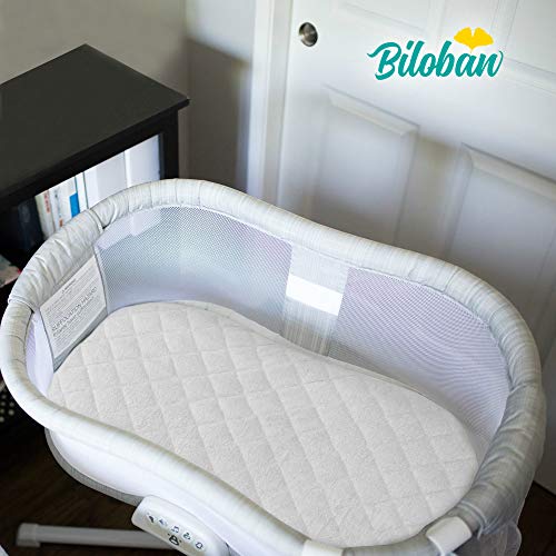 5 Count Changing Pad Liner, Waterproof Larger Changing Pad Cover 28" X 15", Cotton Terry (Solid Improved Thickness) / Bassinet Mattress Pad Cover, Waterproof, 2 Pack, Ultra Soft Bamboo Sleep Surface