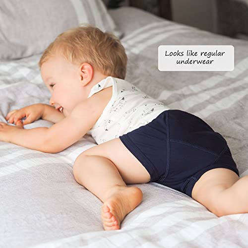 Conni Kids Training Boxer Pants | Soft Shorts Reusable Toddler Potty Training Underwear | Waterproof Easy Pull Up Youth Incontinence Bubble Gum Sizes 4-6