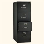 510 Series Four-Drawer Vertical Legal Filing Cabinet Finish: Black