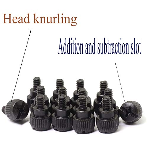 Pro Bamboo Kitchen 60pcs #6-32x5mm Desktop Computer PC Case Chassis Thumb Screws M3.5 Tool-Less Adjustment Thumbscrew Silver Nickel Plated