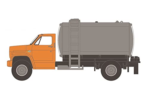 1982 Chevy C-60 Fertilizer Truck, Orange and Silver - Greenlight 45140A/48-1/64 Scale Diecast Replica