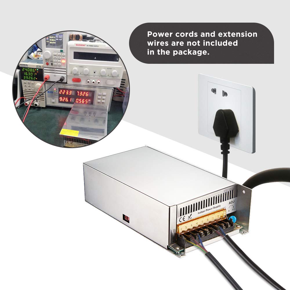 48V 16.67A 800W LED Switch Power Supply Driver AC 115-230V to DC 48V Transformer for LED Strip CCTV Security System,Camera,3D Printer,Computer Project,Motor