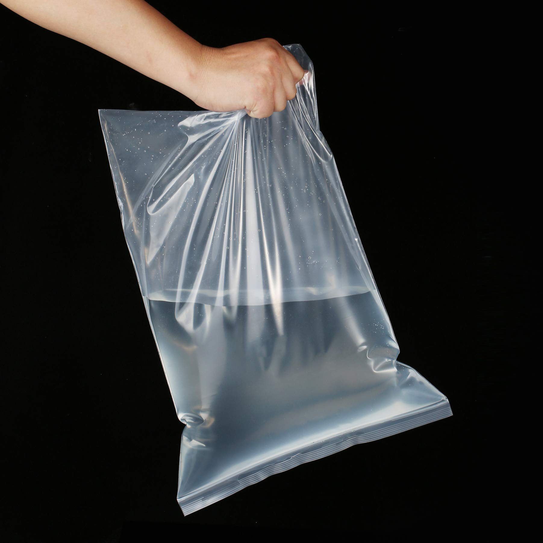 100 Pack 10" x 13" Thick 2.4Mil Clear Zip Seal Lock Poly Bags Reclosable Zip Plastic Bag Durable Clothing Shoes Toys Envelopes Photos Snack Zipper Bags